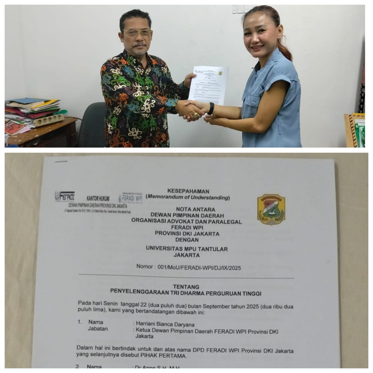 DPD Feradi WPI Jakarta Raya Bersama Universitas Mpu Tantular Menjalin ...